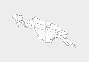 Simple administrative political and road map Vector Image