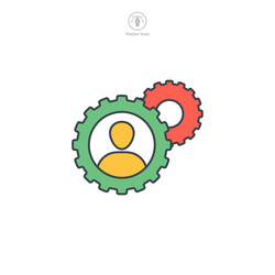 Skills gear icon symbol template for graphic Vector Image