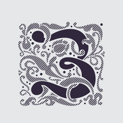 Number 3 three sign logo in gothic style Vector Image