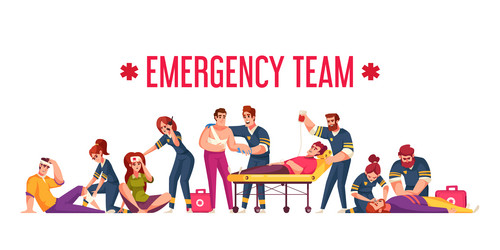CPR Emergency Aid - Rescue Assistance Royalty Free Vector