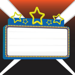 Theater marquee sign Royalty Free Vector Image