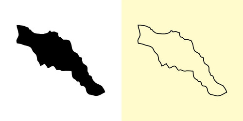 Al buraimi map oman asia filled and outline map Vector Image