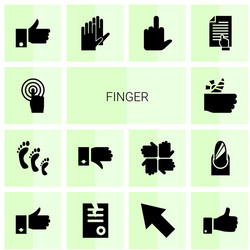 Finger icons Royalty Free Vector Image - VectorStock