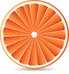 Orange segment isolated on a white Royalty Free Vector Image