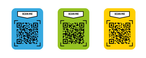 Scan Me Qr Code Template Design Royalty Free Vector Image