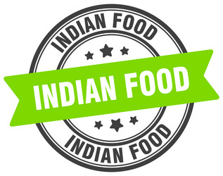 Indian food stamp label Royalty Free Vector Image