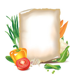 Paper food background Royalty Free Vector Image