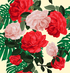 Rose seamless pattern Royalty Free Vector Image