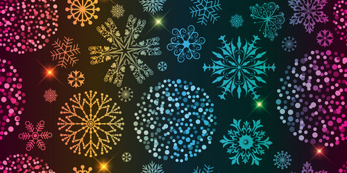 Seamless festive pattern with rainbow gradient Vector Image