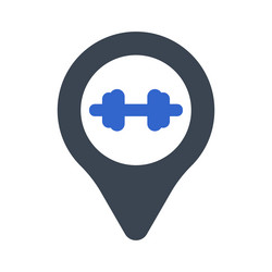 Gym location icon Royalty Free Vector Image - VectorStock
