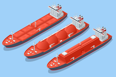 Isometric cargo ship container lng carrier Vector Image