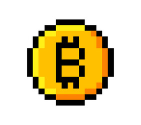 Bitcoin Pixel Art Vector Images (over 160)