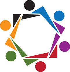 Community people organization logo icon template Vector Image