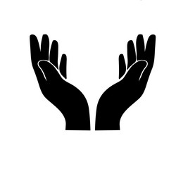 Cupped Hands Silhouette