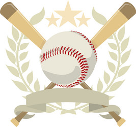 Logo with a wreath and ball Royalty Free Vector Image