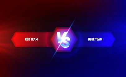 Versus game cover banner sport vs team concept Vector Image