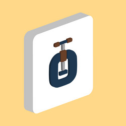 Clamping vice computer symbol Royalty Free Vector Image