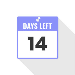 14 days left countdown sales icon days left Vector Image