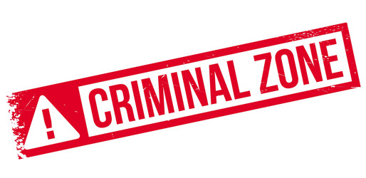 Criminal zone rubber stamp Royalty Free Vector Image