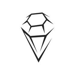 Diamond logo template isolated brand identity Vector Image
