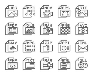 File Format Icons Set Vector Images (over 18,000)