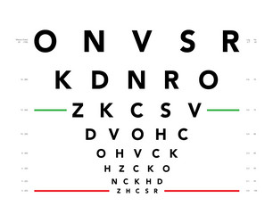Logmar chart eye test medical Royalty Free Vector Image