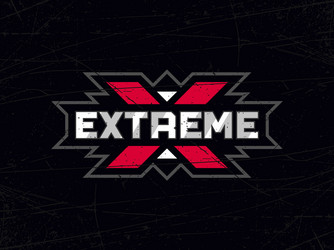 Modern professional emblem extreme in black Vector Image