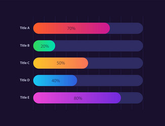 Rectangular infographic chart design template Vector Image