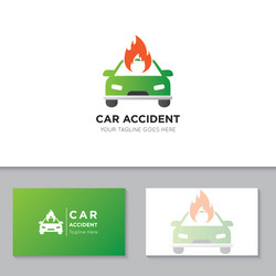 Car accident logo and icon Royalty Free Vector Image