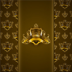 Elegant golden frame banner Royalty Free Vector Image