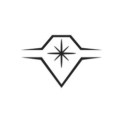 Diamond logo template isolated brand identity Vector Image