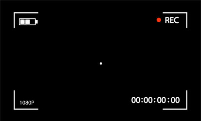 Digital 4k camera video viewfindercamera rec Vector Image