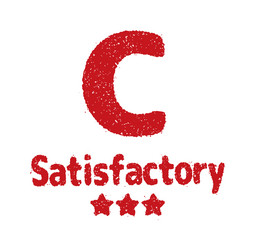 Exam score stamp grade Royalty Free Vector Image