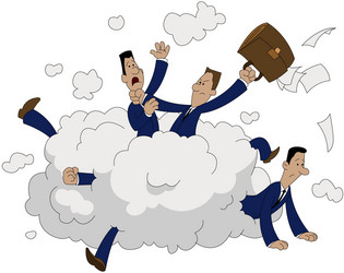 People fighting Royalty Free Vector Image - VectorStock