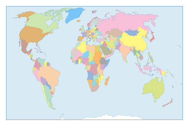 World Map Countries Separate Vector Images (over 290)