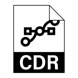 Modern flat design of cdr file icon for web Vector Image