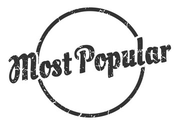 Most popular stamp label round Royalty Free Vector Image