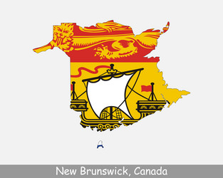 New brunswick administrative map Royalty Free Vector Image