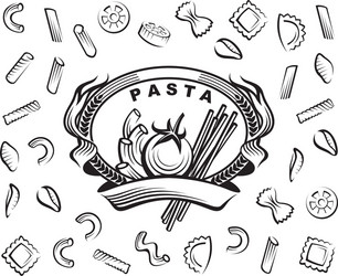 Black and White Pasta Vector Images (over 11,000)