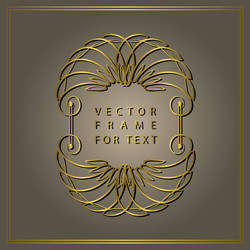 Vintage calligraphic frame modern swirl Royalty Free Vector