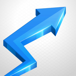3d growth arrow graph Royalty Free Vector Image