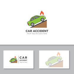 Car accident logo and icon Royalty Free Vector Image