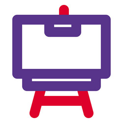 Large size drawing board with pen tray Royalty Free Vector