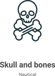 Skull and Bones Outline Vector Images (over 9,300)