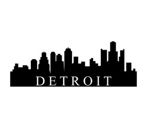 Detroit skyline Royalty Free Vector Image - VectorStock