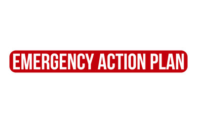 Red emergency action plan rubber stamp seal Vector Image