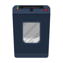 Shredder paper machine flat document destroy Vector Image