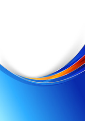 Modern blue folder golden border Royalty Free Vector Image