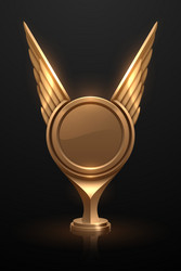 Wings Trophy Golden Vector Images (over 260)