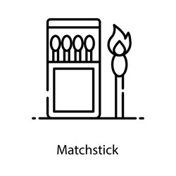 Matchstick Royalty Free Vector Image - VectorStock